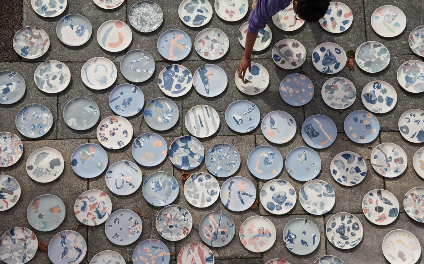 All of this beautiful tableware is made by squashing clay in a ...