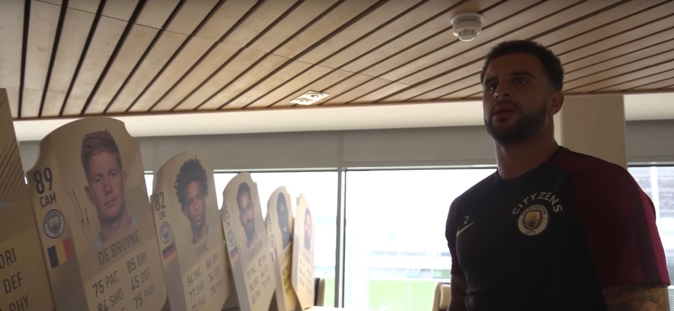Kyle Walker challenged two team-mates to a race after seeing their Fifa ...