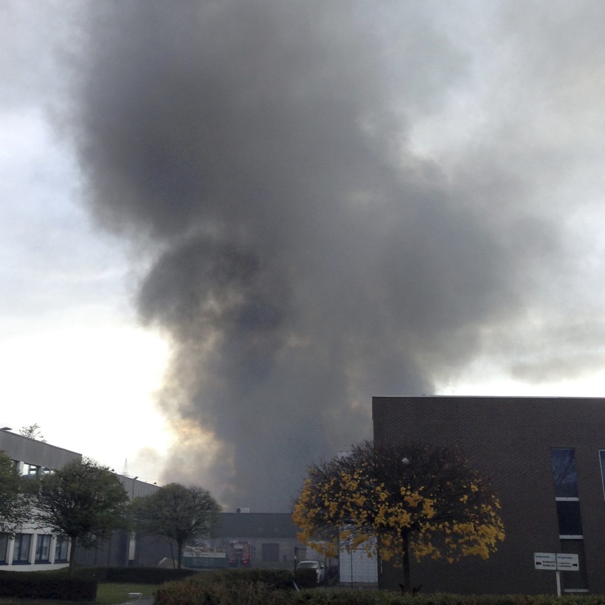 Belgian waffle factory fire leaves thick smoke over Brussels - Jersey ...