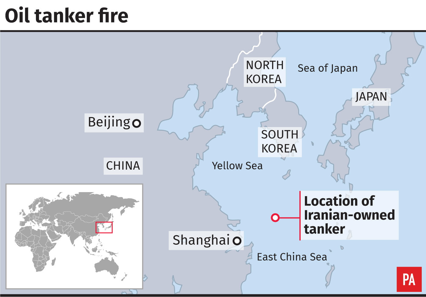 Oil tanker burning off China’s coast at risk of exploding - Jersey ...
