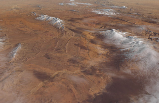 Nasa shares incredible photos of snowfall in the Sahara desert