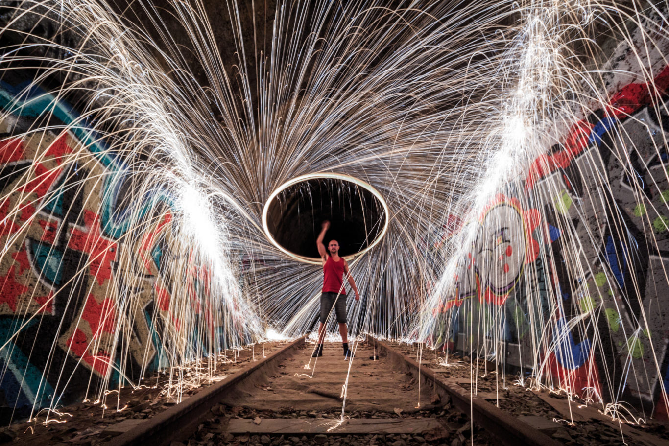 This photographer's 360 degree long exposure of wire wool is ...