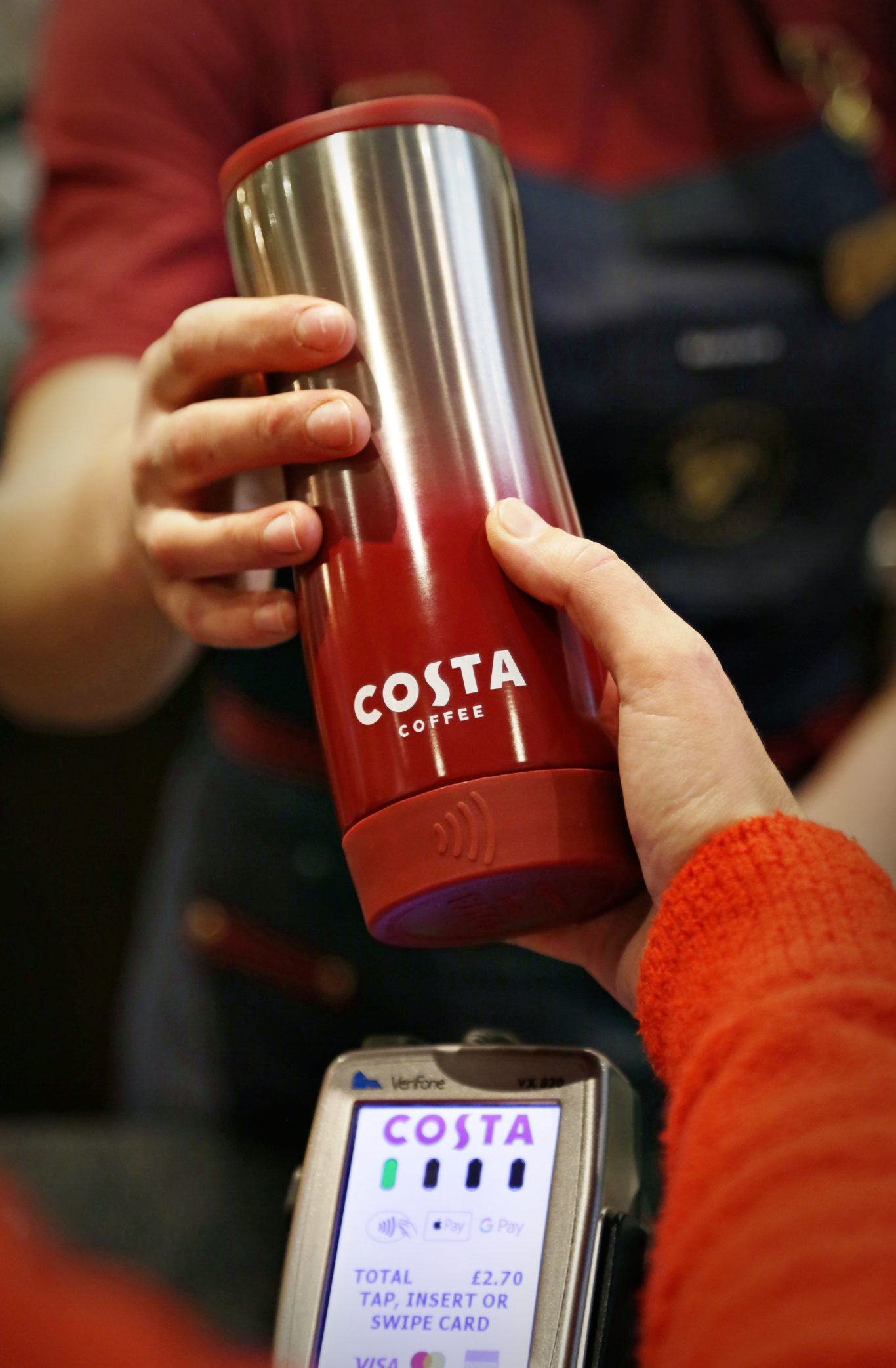 Costa launches contactless reusable coffee cup with Barclaycard ...