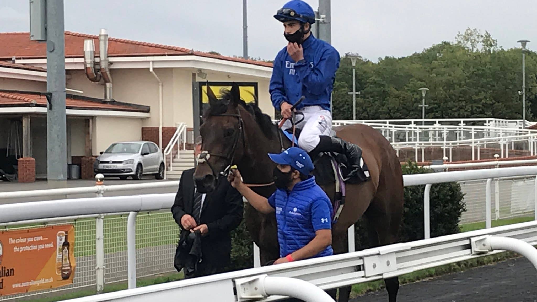 Young jockey Stefano Cherchi celebrates notable winner at Chelmsford