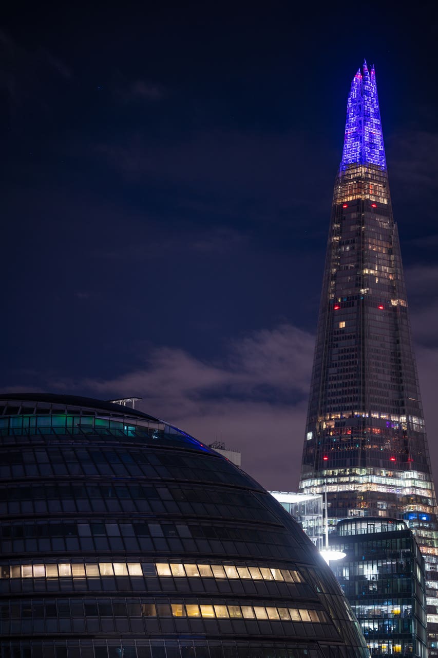 London’s Shard annual light switch-on done by NHS staff in honour of ...