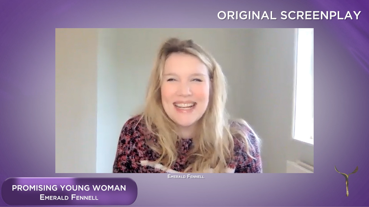 Writers Guild Awards joy for Emerald Fennell and Sacha Baron Cohen