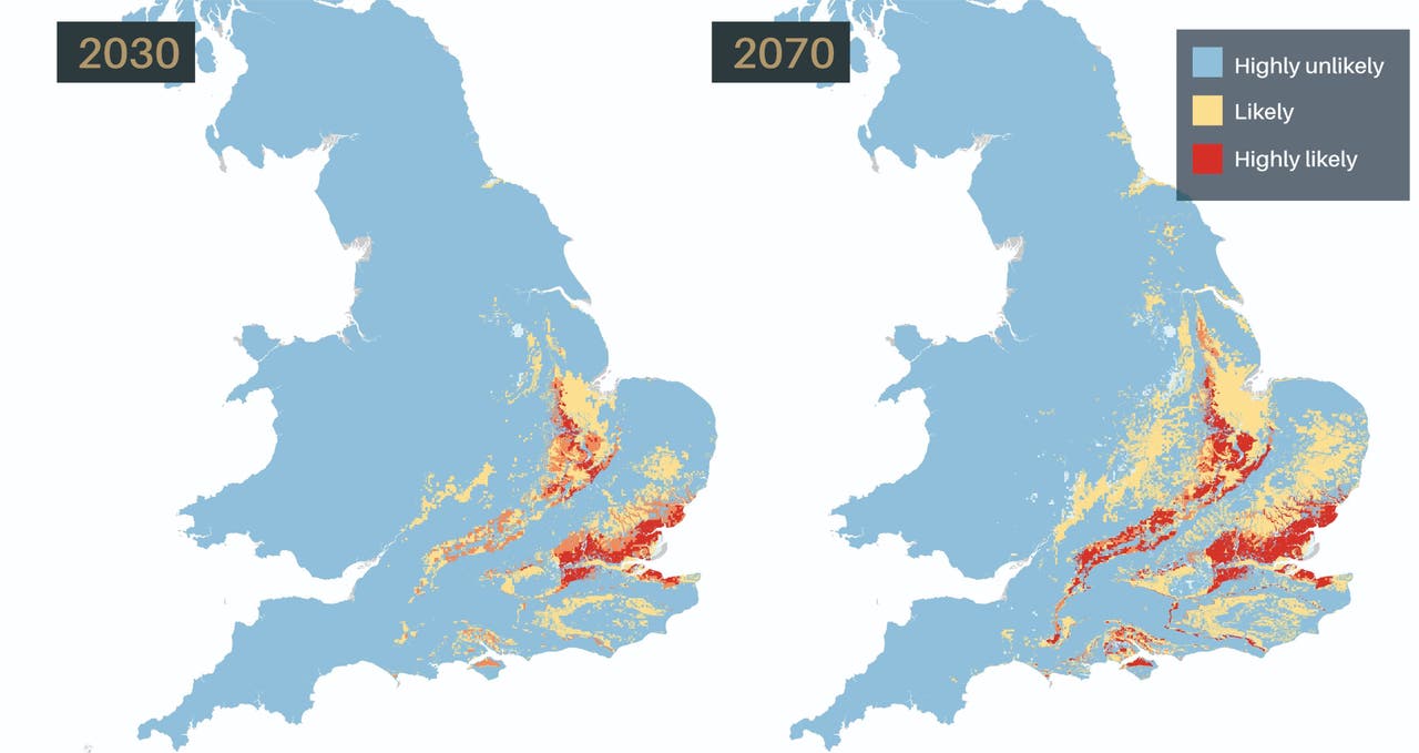 Britain’s homes at risk of subsidence because of climate change, study ...