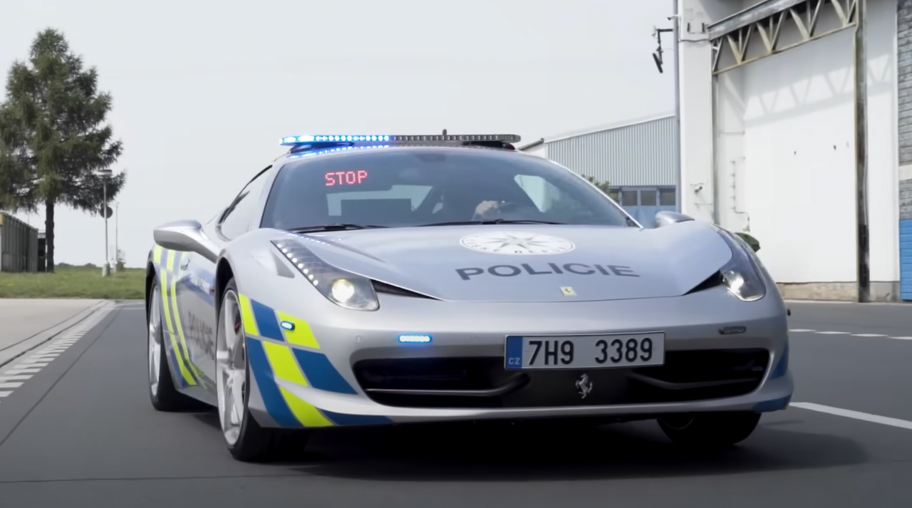 Seized Ferrari 458 supercar pressed into service by Czech police ...