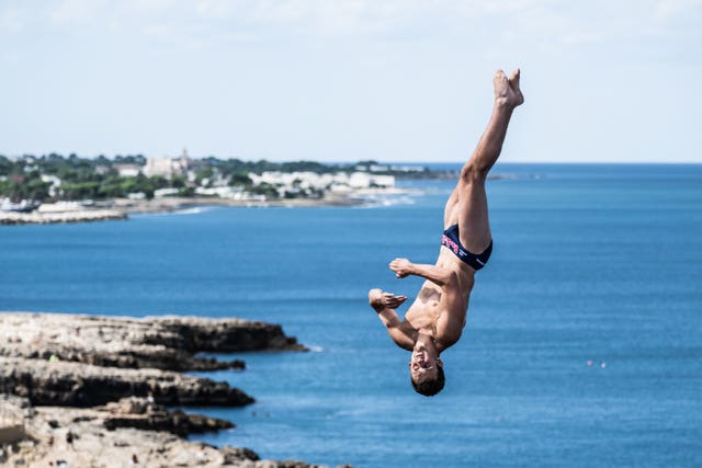 Briton ‘on top of the world’ to come second in global cliff diving ...