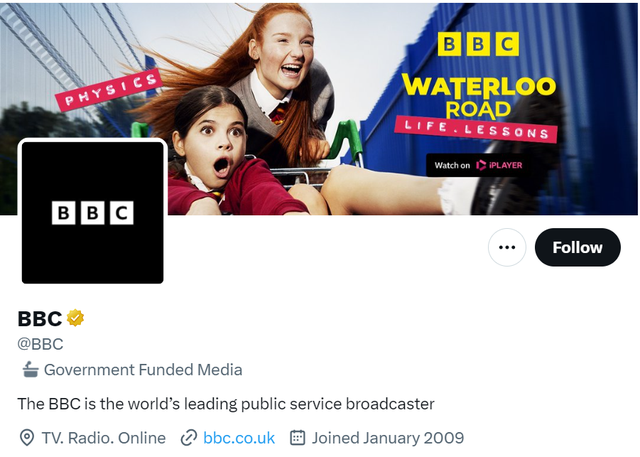 BBC objects to ‘government-funded media’ label on Twitter