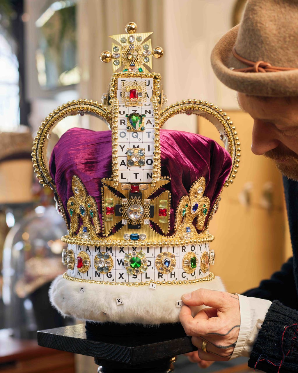 Replica of St Edward’s Crown made using 319 Scrabble pieces | Express ...