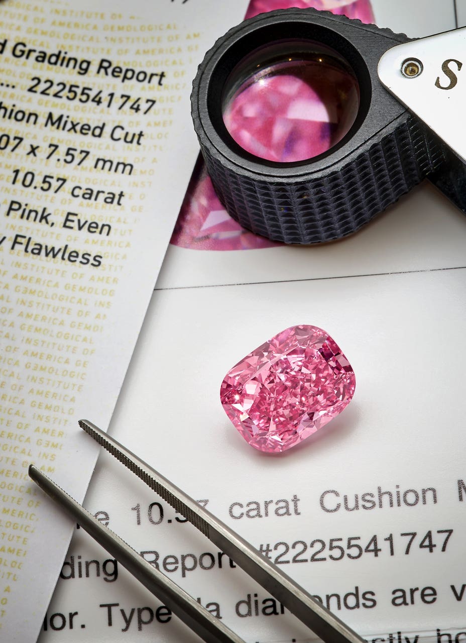 Pink diamond and ruby make history as they fetch £28 million each at ...