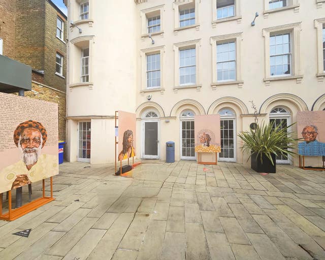 Artist creates portraits with wallpaper as ‘love letter’ to Windrush ...