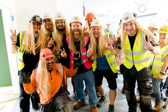 DIY SOS staff dress-up as Sam Ryder as he visits for Children In Need ...