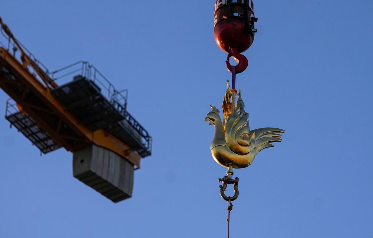 Notre Dame Cathedral’s new rooster installed on landmark’s spire | The ...