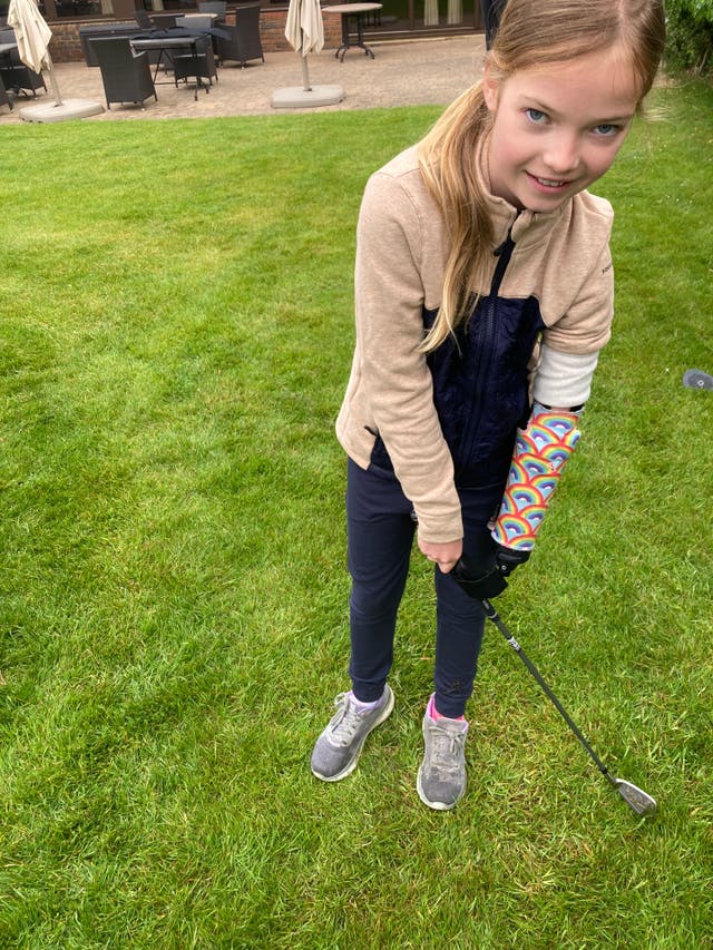 Boy with limb difference ‘excited’ to play golf with grandfather thanks ...