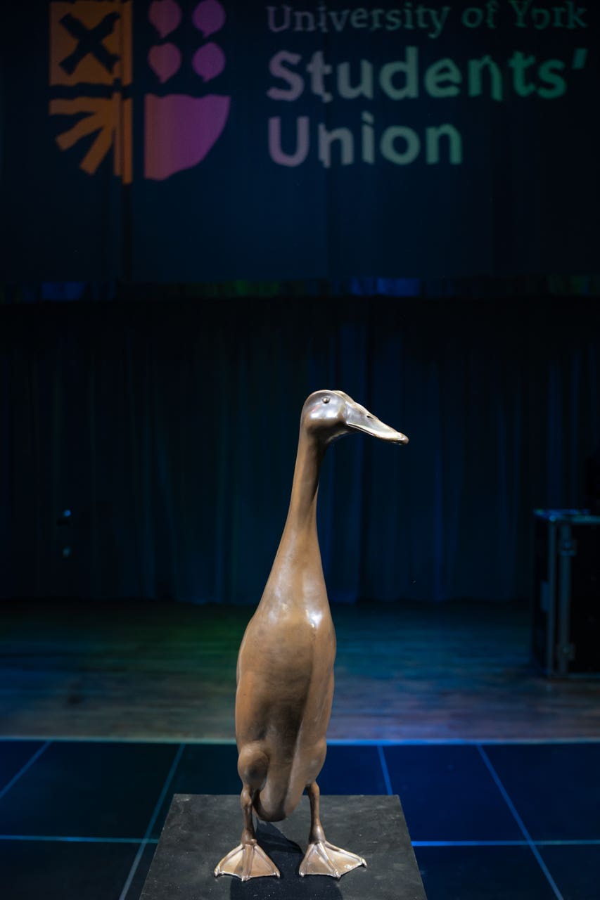 Statue unveiled for extra-tall duck who became an internet sensation ...
