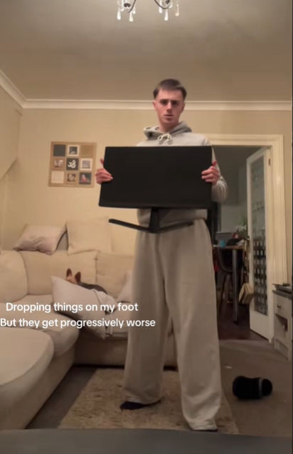 TikTokers dropping heavy objects on feet in viral trend ‘risk lifetime ...