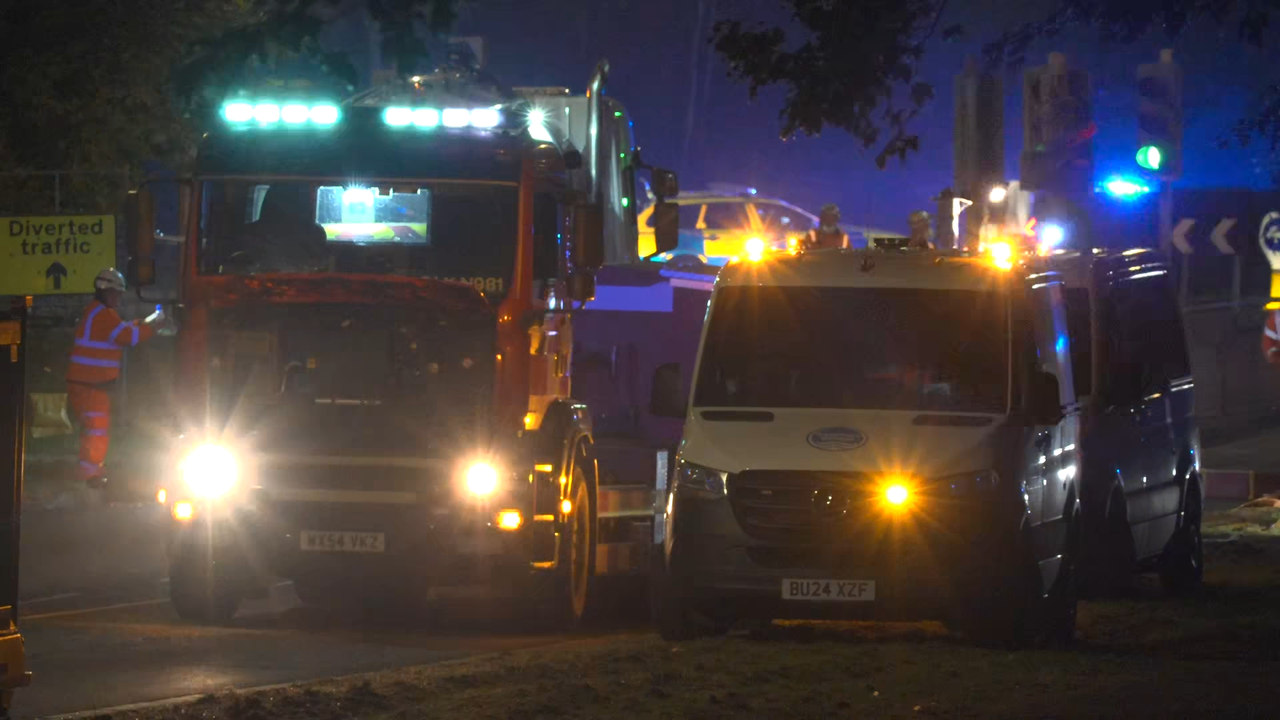 Huge fire and ‘multiple explosions’ heard at former RAF airfield ...