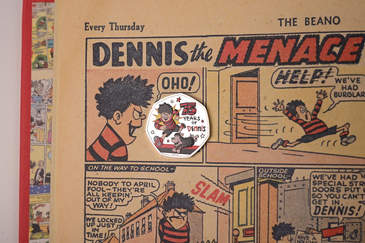 Dennis the Menace appears on new 50p coin to celebrate 75 years of ...