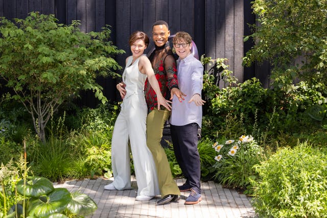 Strictly presenters enjoy first outing as trio at RHS Chelsea Flower Show