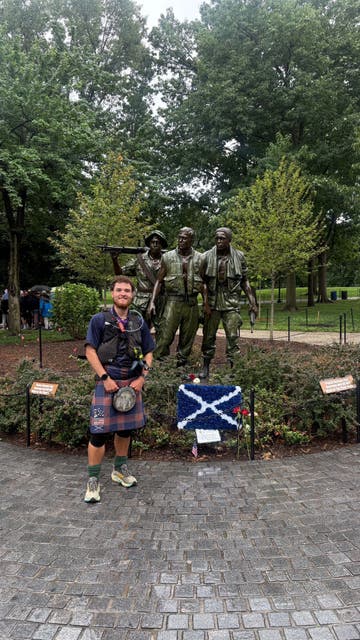 Charity campaigner reaches key staging point in World Cup walk across ...
