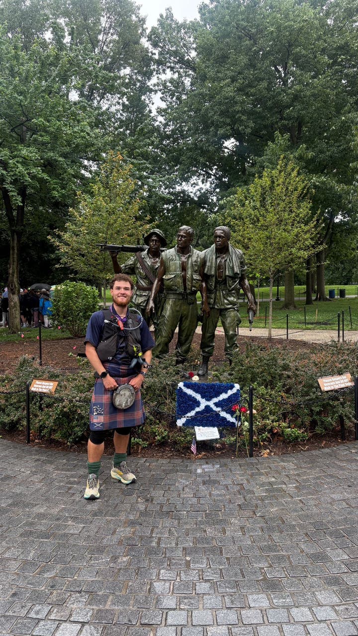Charity campaigner reaches key staging point in World Cup walk across ...
