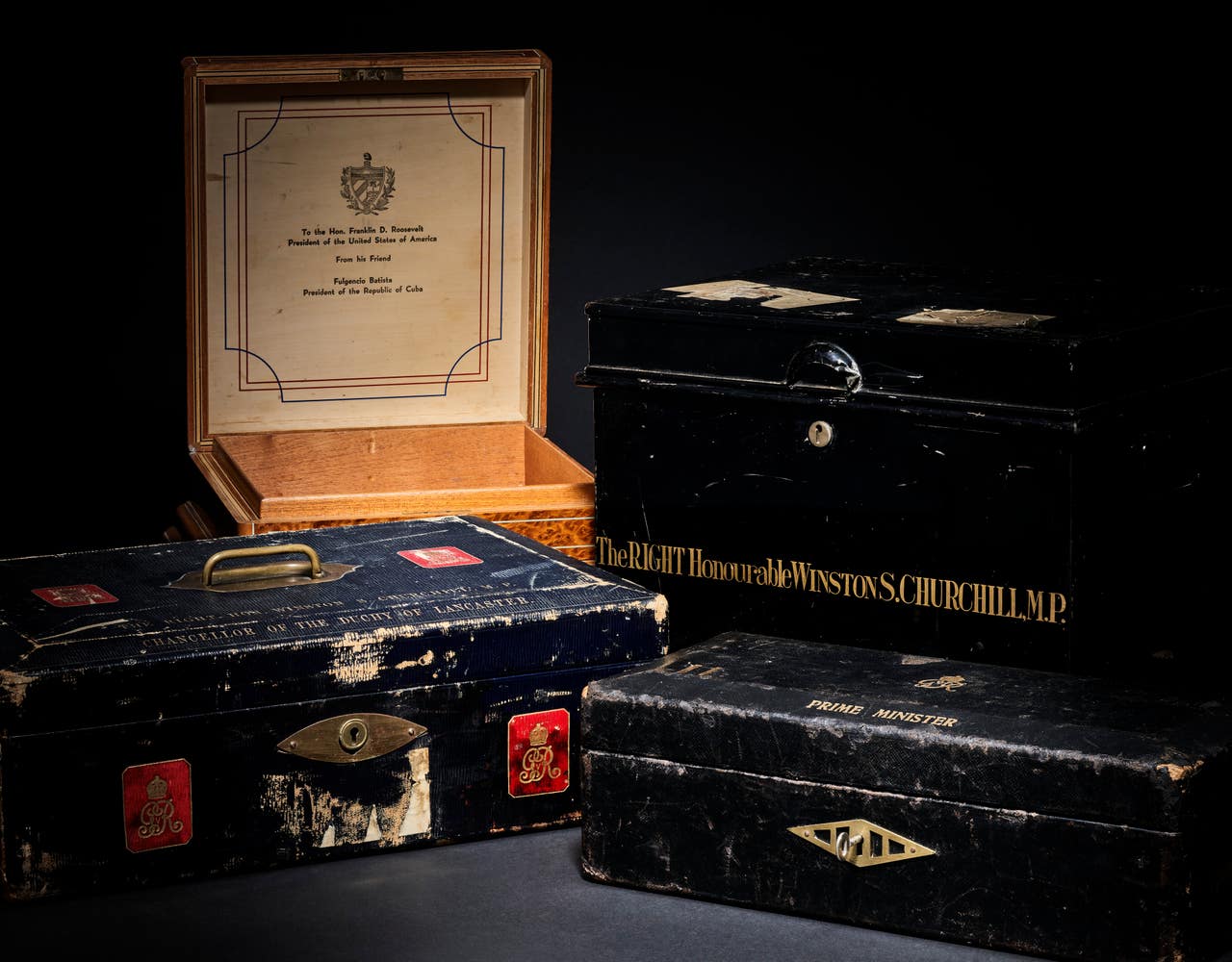 Four Churchill boxes expected to fetch up to £215,000 at auction ...
