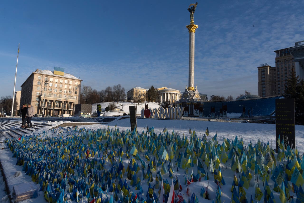 Makeshift memorial grows in Ukraine’s capital after 1,000 days of war ...