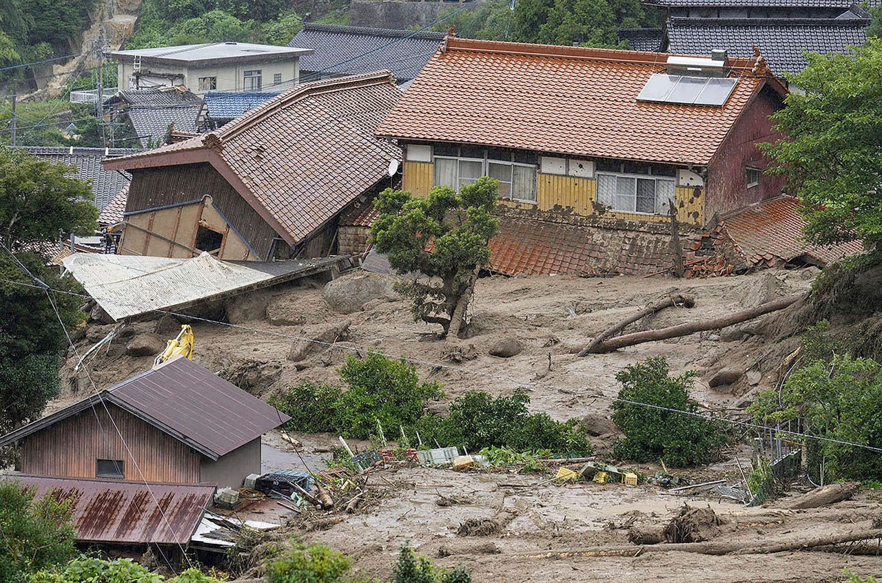 Two dead as heavy rains cause flooding and mudslides in south-west ...