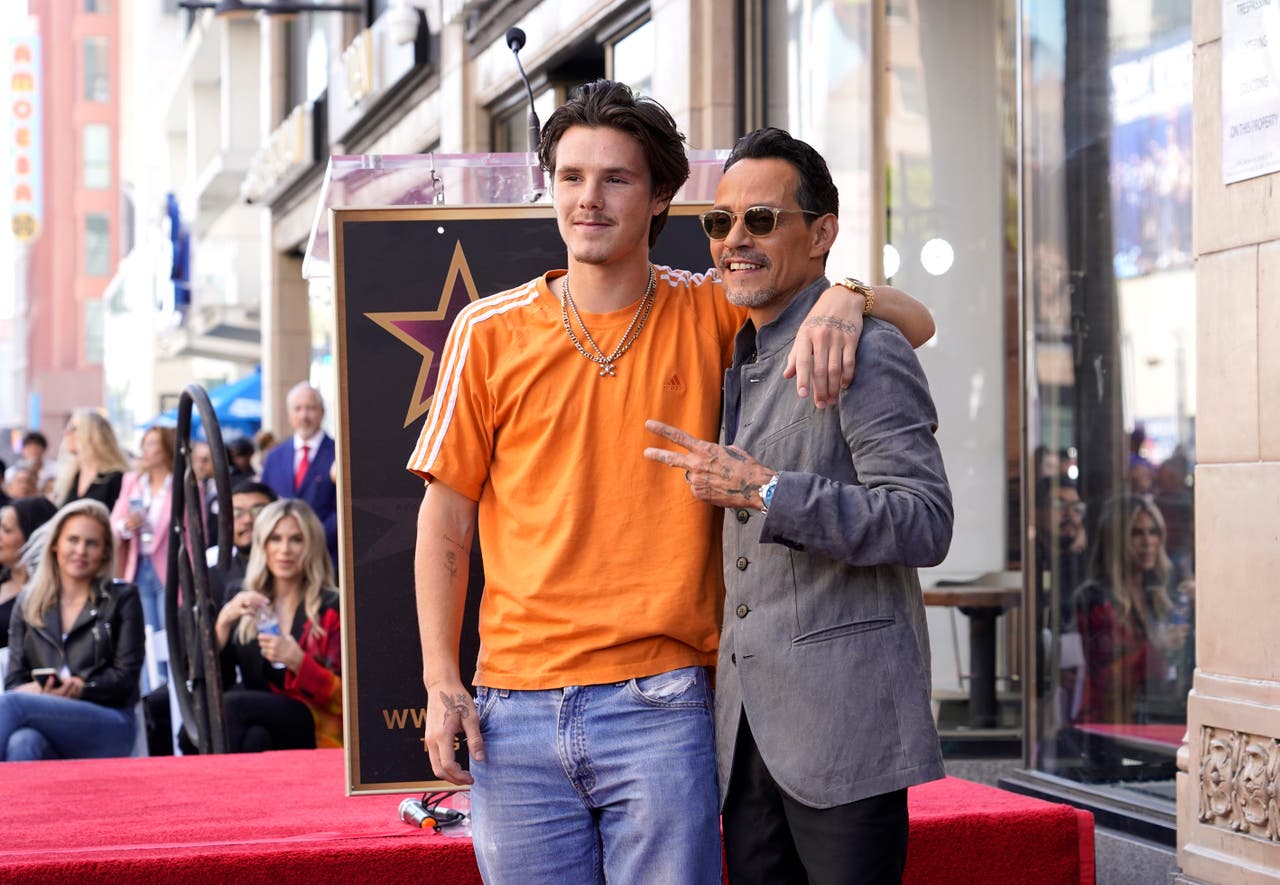 David Beckham hails ‘inspirational’ Marc Anthony at Hollywood Walk of ...
