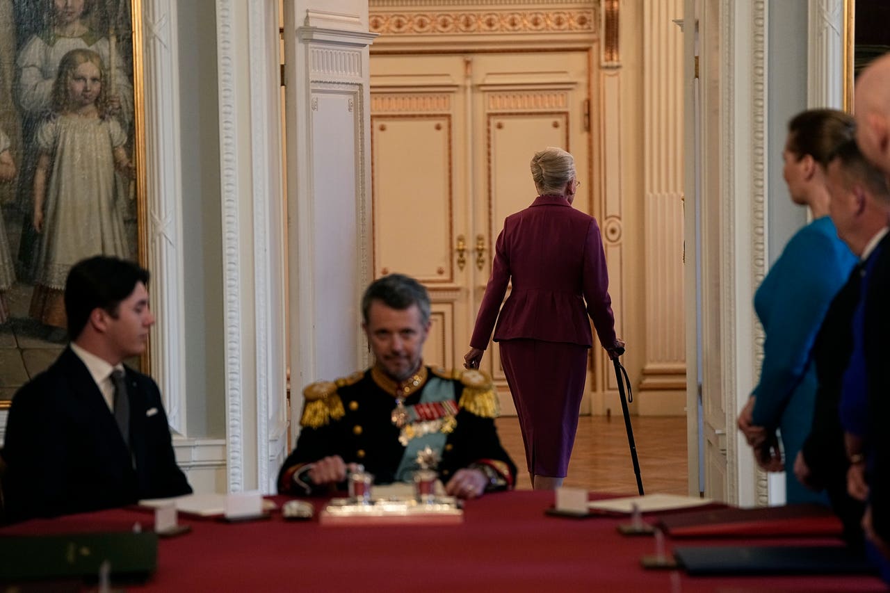 Denmark’s Queen Margrethe signs historic abdication making son King ...