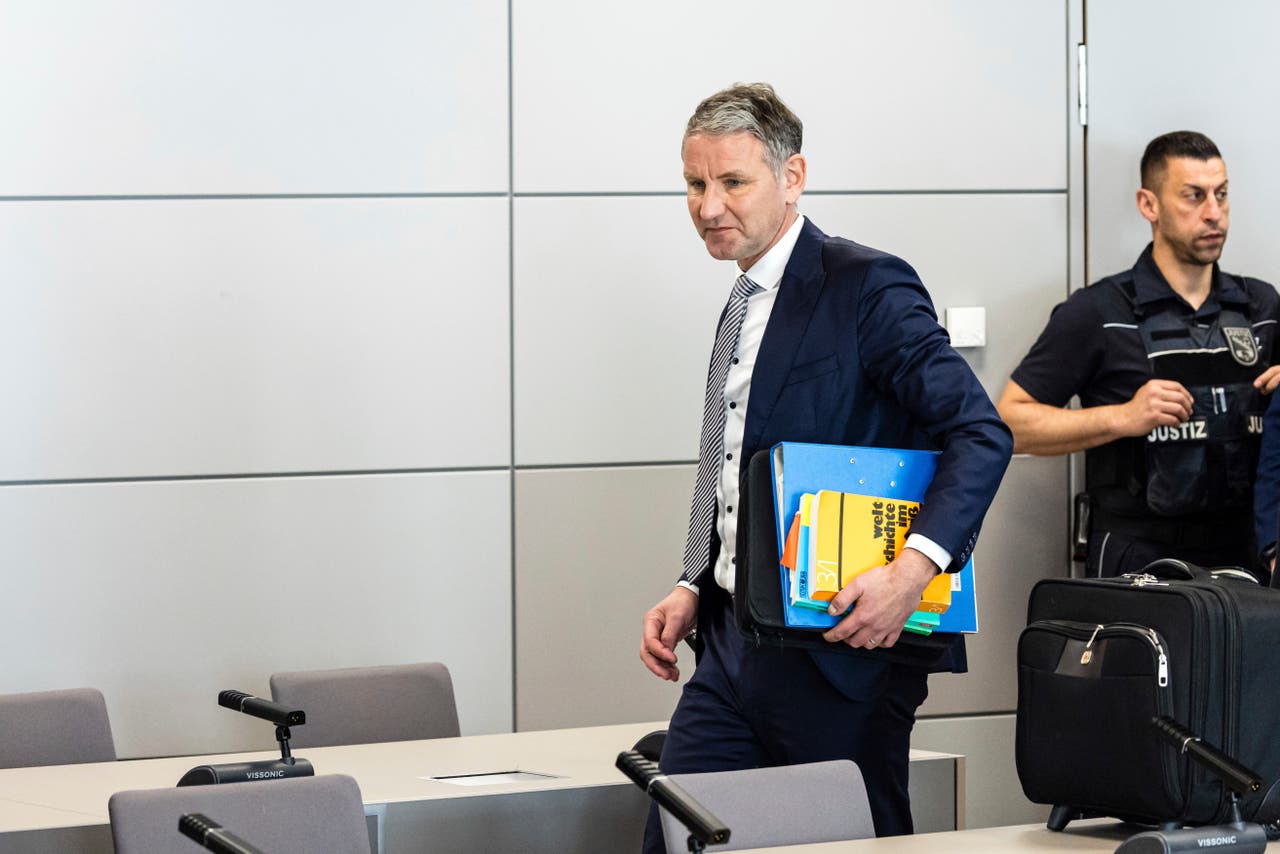 Verdict expected for German politician Bjorn Hocke, accused of using ... Verdict expected for German politician Bjorn Hocke, accused of using ...
