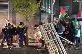 Arrests in Amsterdam as police break up pro-Palestinian camp at ...