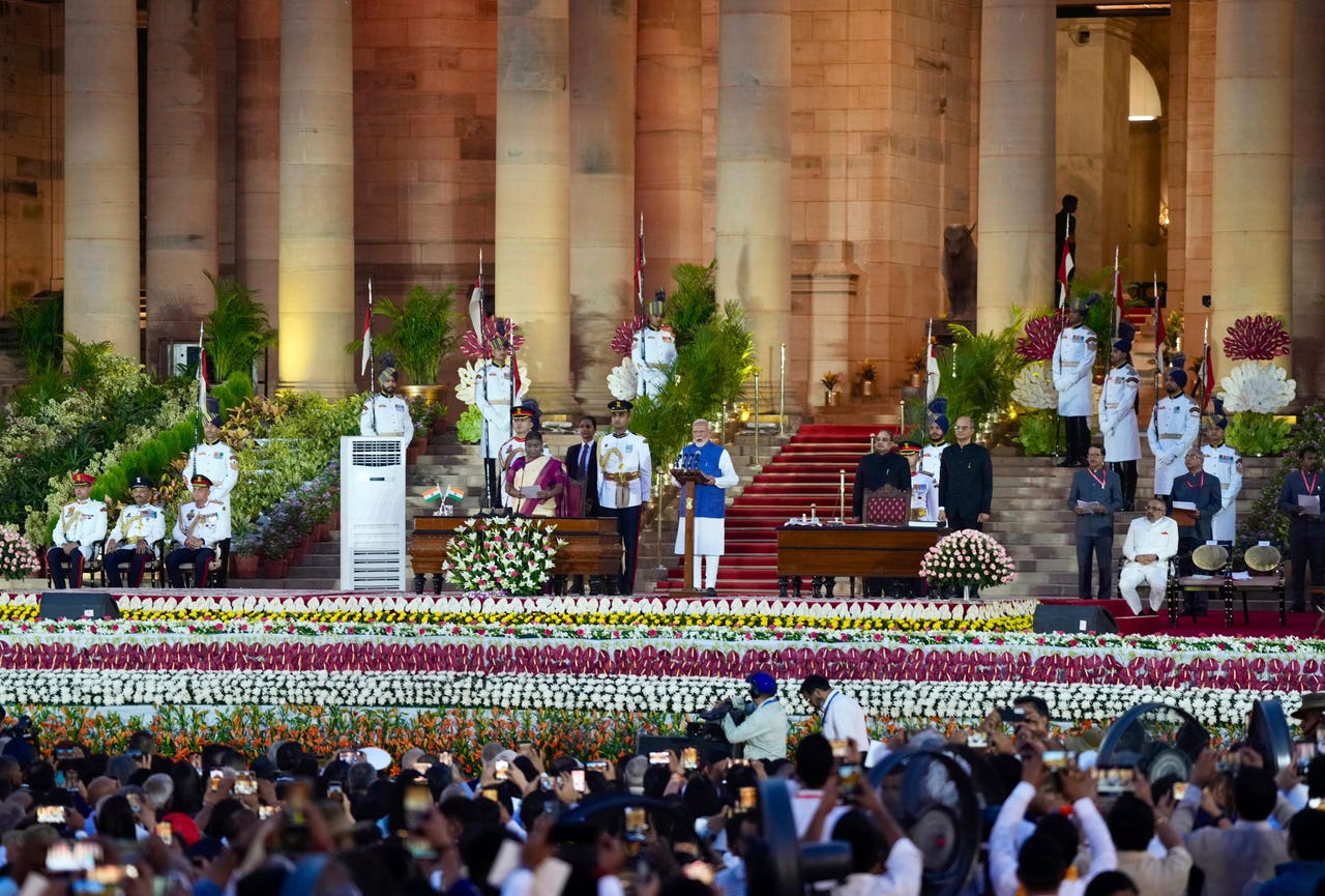 Narendra Modi sworn in for rare third term as India’s prime minister ...