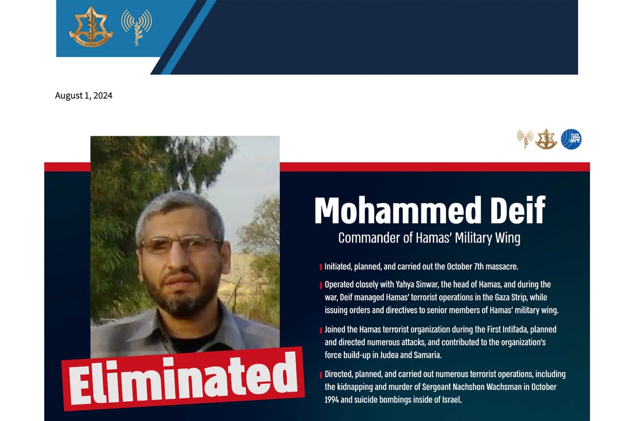 Mohammed Deif, the shadowy Hamas leader and alleged October 7 attack ...