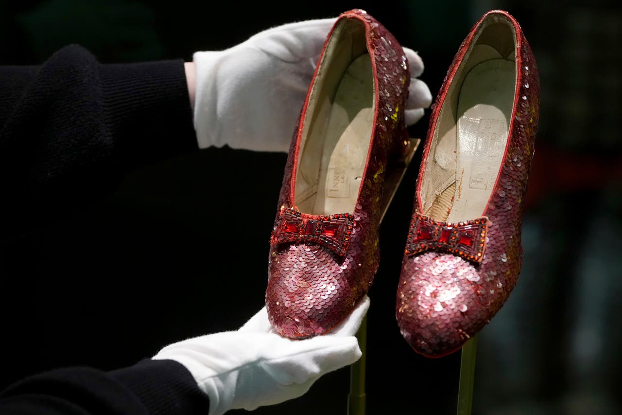 Stolen ruby slippers from The Wizard of Oz auctioned for record amount ...