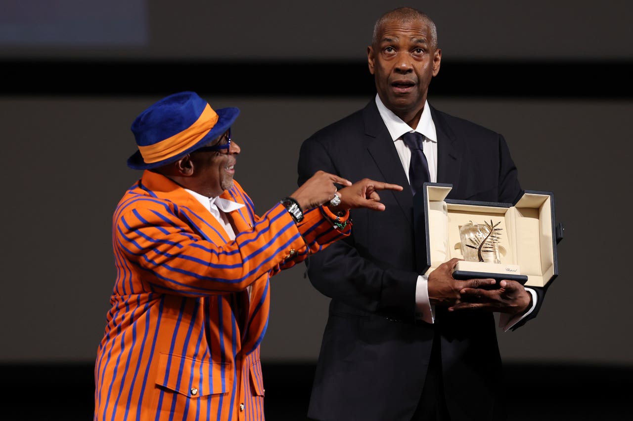 Denzel Washington surprised with honorary Palme d’Or at Cannes Film ...