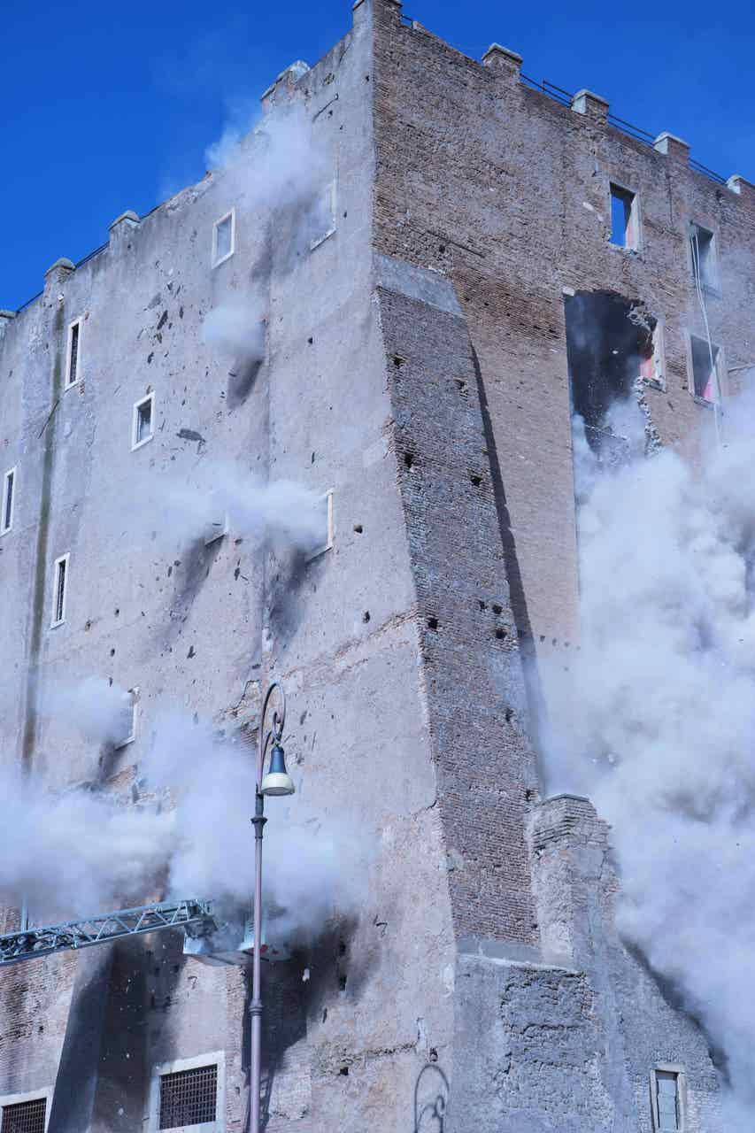 Rome rescuers save man trapped in partially collapsed medieval tower ...