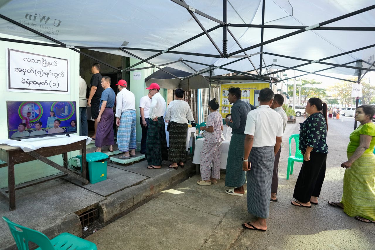 Myanmar holds second round of voting in first election since military ...