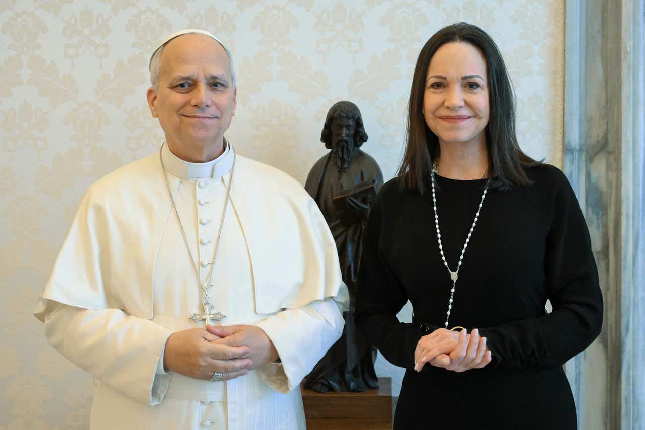 Pope meets Venezuelan opposition leader Machado in surprise audience ...