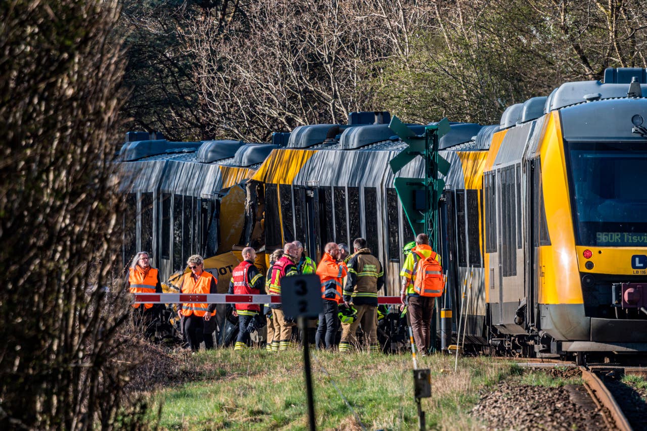 Massive emergency response after two trains collide in Denmark ...