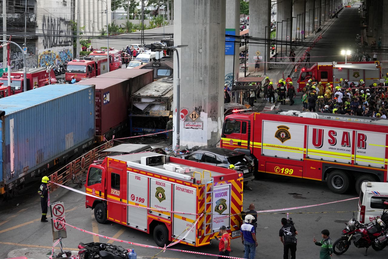 Deadly collision between train and bus in Thai capital | Andover Advertiser