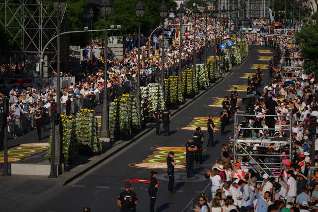 1m gather in Madrid for Pope’s Mass and procession along flower ...